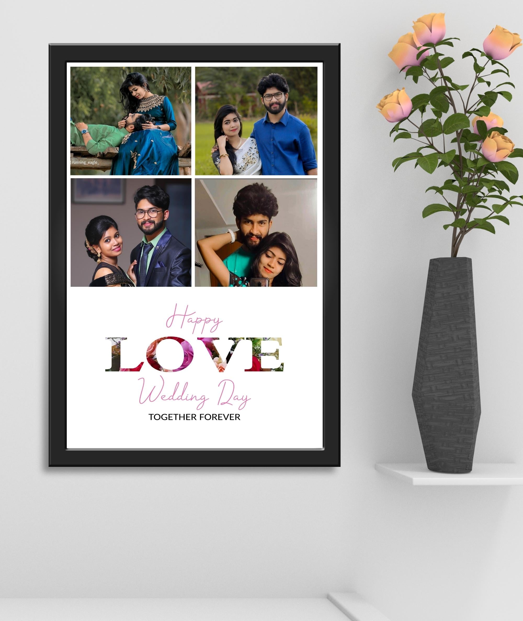 Personalized Wedding Couple’s Frame_ Design 5 – ArtOMania